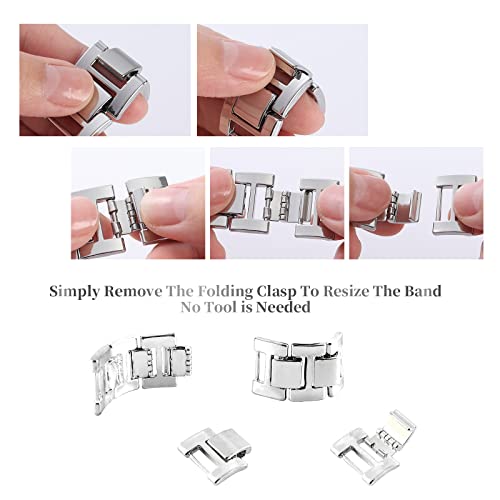 WONMILLE Posh Leather Bands Compatible With Apple Watch 41mm 40mm 38mm Women, Boho Bracelets Jewelry Multilayer Wrap Strap for iwatch Series SE 8 7 6 5 4 3 2 1 (Glitter Silver, 38mm/40mm/41mm)
