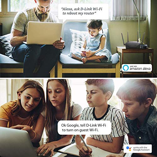 D-Link DIR-1750-US, WiFi Router AC1750 Mesh Smart Internet Home Network System, High Speed Performance WP3 MU-MIMO Dual Band Gigabit Gaming, Black
