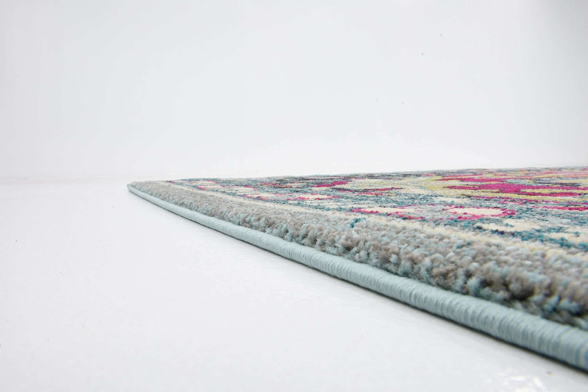 Rugs.com Fleur Collection Rug β 3' x 5' Light Blue Medium-Pile Rug Perfect for Entryways, Kitchens, Breakfast Nooks, Accent Pieces
