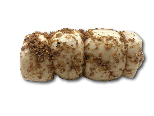 Top Dog Chews – 6” Buffalo Beef Cheek Rolls with Bully Dust Sprinkles, 5 Pack, Long Lasting Dog Bones for Aggressive Chewers, Rawhide Free Dog Treats