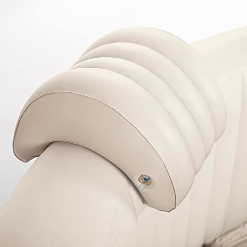 Intex PureSpa Maintenance Cleaning Accessory Kit and Cup Holder with Storage Tray Attachment and Inflatable Removable Headrest Pillows, (2 Pack)