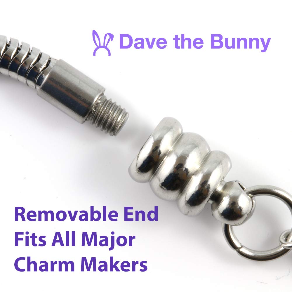 Dave The Bunny Crab Jewelry for Women | Stainless Steel Snake Chain Charm Bracelet