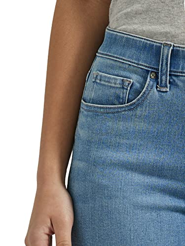 Lee Women's Ultra Lux Mid-Rise Demi Boot Crop Capri Jean, Vintage Grace, 10 Reg