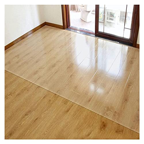 Clear PVC Desk Chair Mat 2mm Rectangle Plastic Vinyl Floor Carpet for Kitchen for Hard Floor, Transparent Nonslip Wear Resistant Desk Mat for Office Hallway Kitchen,30/40/50/60/70cm Wide for Office &