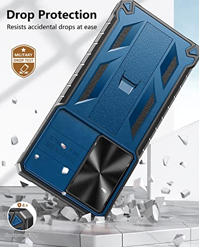 WTYOO Case for Motorola Edge-Plus 2022: Motorola Edge Plus 5G UW 2022 Case - Military Grade Drop Proof Phone Protective Cover with Kickstand and Slide Cover Protection - Durable Shockproof Textured