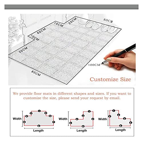 Clear PVC Desk Chair Mat Transparent Home Floor Protector mat Chairmats Non-Slip, wear-Resistant,1mm Thick Clear Floor Protector Carpet for Hard Surface Floors, Non Slip Easy Clean Area Rug Pad,61/91/