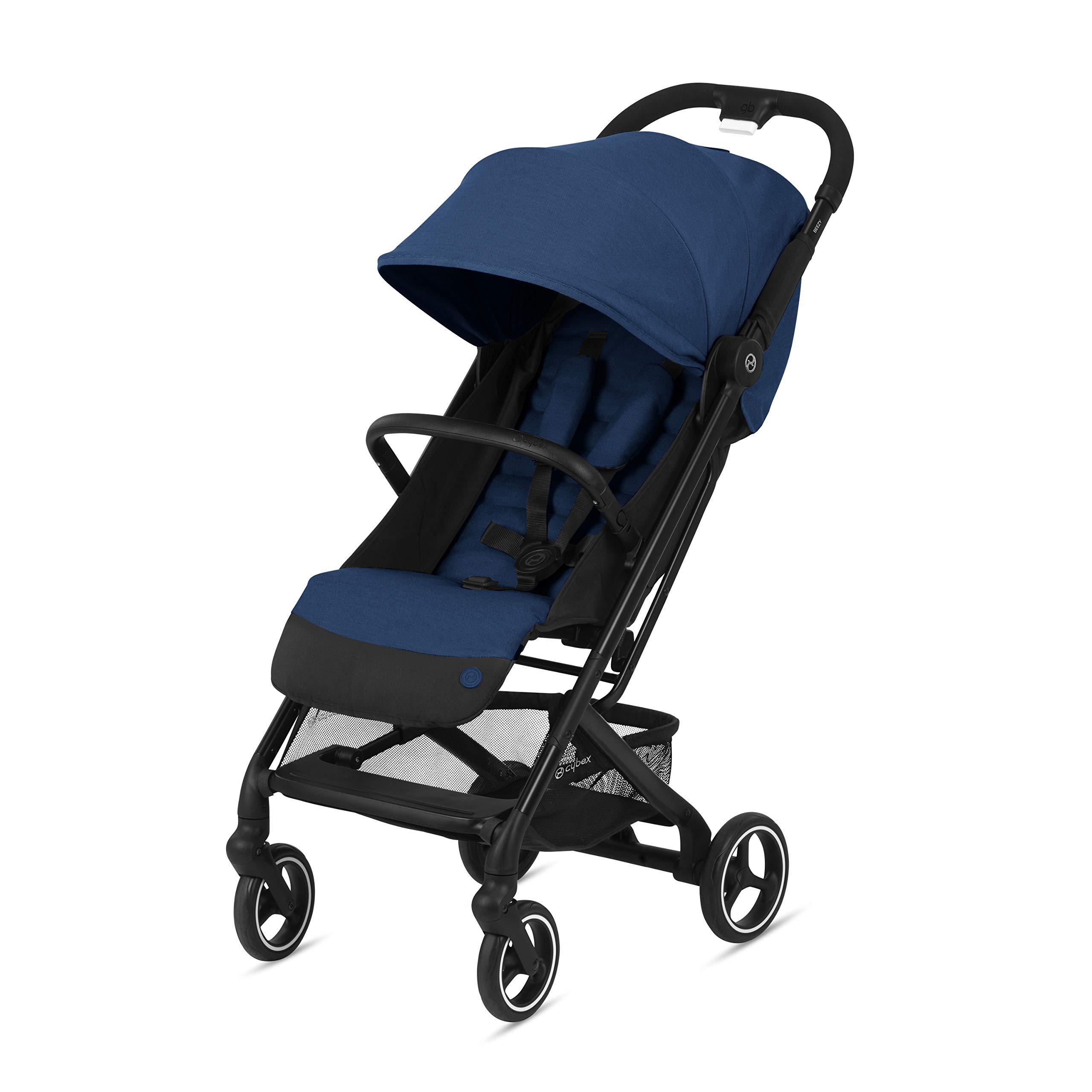 CYBEX Beezy Stroller, Lightweight Baby Stroller, Compact Fold, Compatible with All CYBEX Infant Seats, Stands for Storage, Easy to Carry, Multiple Recline Positions, Travel Stroller, Navy Blue