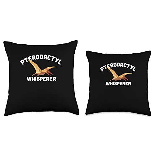Pterodactyl Designs Whisperer Pterodactyl Dino Dinosaur Throw Pillow, 16x16, Multicolor