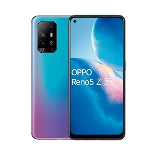 OPPO Reno5 Z Dual-SIM 128GB ROM + 8GB RAM (GSM Only | No CDMA) Factory Unlocked 5G Smartphone (Cosmo Blue) - International Version