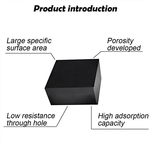 Mekek Activated Carbon Aquarium Filter, Fish Tank Cleaner Cube Honeycomb Structure Charcoal Deodorant Water Purifier, Aquarium Water Purifier Cube for Fish Tank, Ponds Small 10x10x5cm