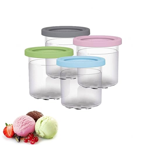 Creami Pints, for Ninja Creami Ice Cream Maker Pints,16 OZ Ice Cream Containers with Lids Dishwasher Safe,Leak Proof Compatible with NC299AMZ,NC300s Series Ice Cream Makers