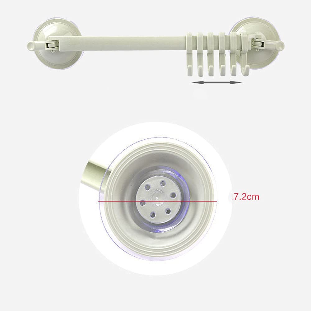 GOOFFY Door Metal Hooks for Hanging Suction Cup Hooks for Shower, Bathroom, Kitchen, Glass Door, Mirror, Tile – Holder for Hanging Up to 10 Lbs Hanger