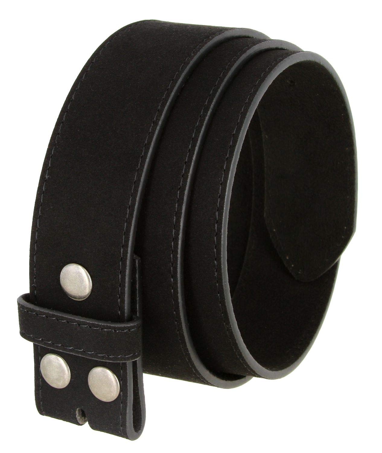 Casual Suede Leather Belt Strap for Women 1 1/2" Wide (Black, 34)