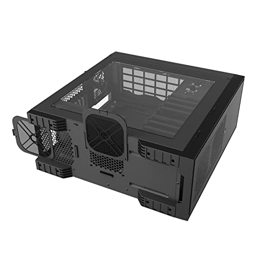 GAMEMAX Full Tower Chassis with Front Mesh Ventilation and ODD and Window Cases, ATX - High Airflow, 3 x LEDs Blue Cooling Fans Included, Black (Master M905)