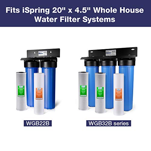 iSpring FP25B High Capacity 20β x 4.5β Water Replacement Cartridge Fine Sediment Filter, 5 Micron, 1 Piece, White