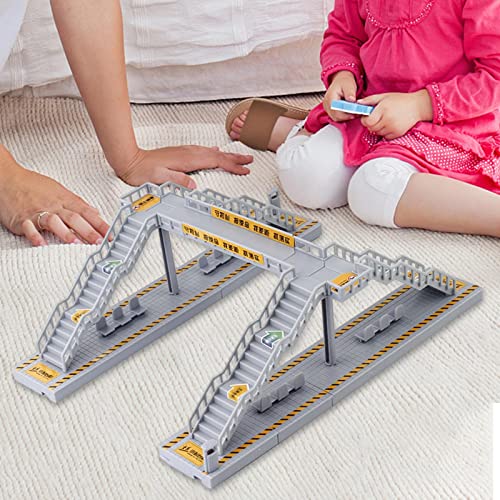 Colcolo HO Scale Model Building Kits Pedestrian Bridge, DIY Assembled flyovers, Assembled Realistic for Diorama, DIY Scene, Fairy Gardens, Micro Landscape