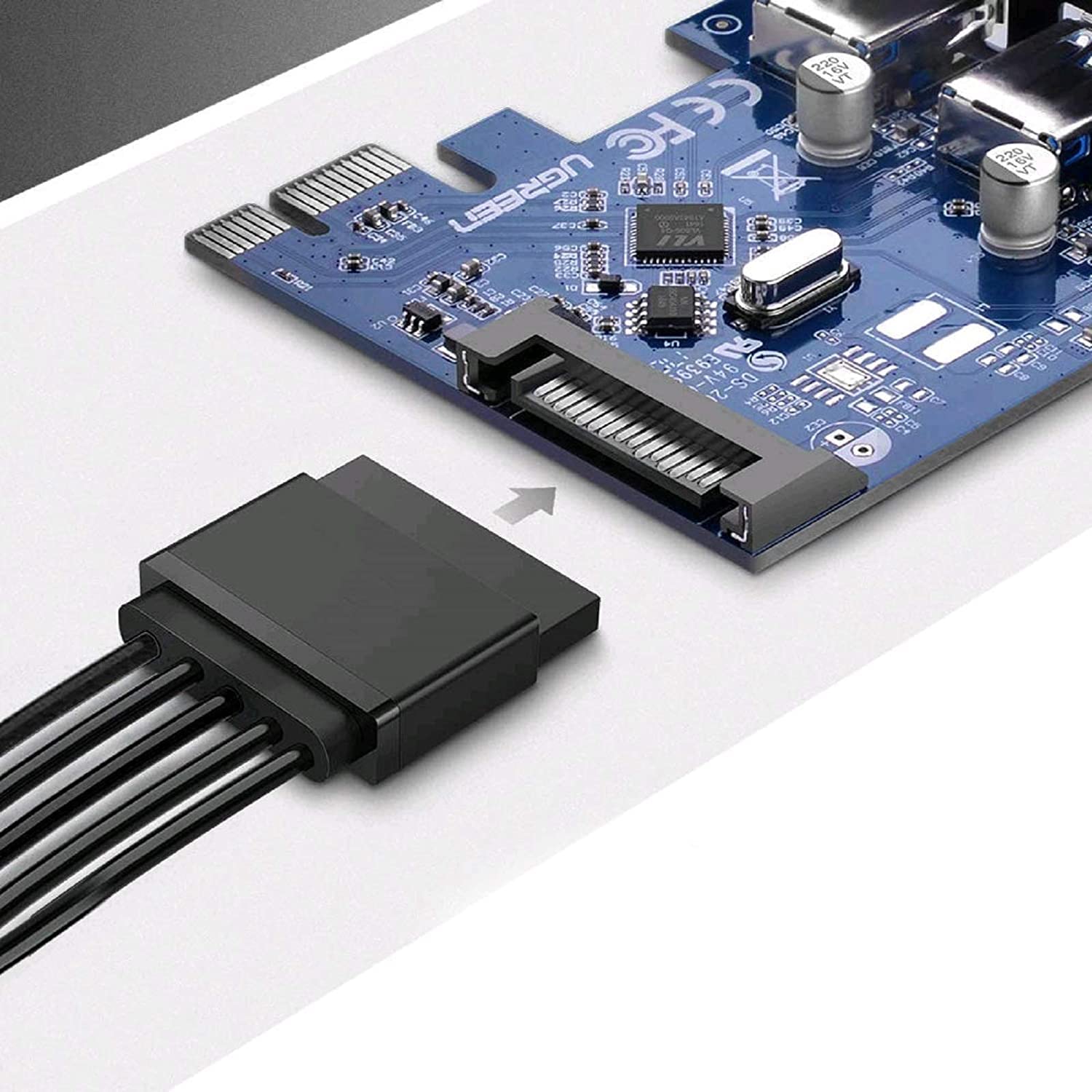 Dayree 3Pcs Sata Cable 15 Pin Sata Power Cable Sata Power Splitter for HDD, SSD, Optical Drives, DVD Burners, PCI Cards, Hard Drive Disk 13"