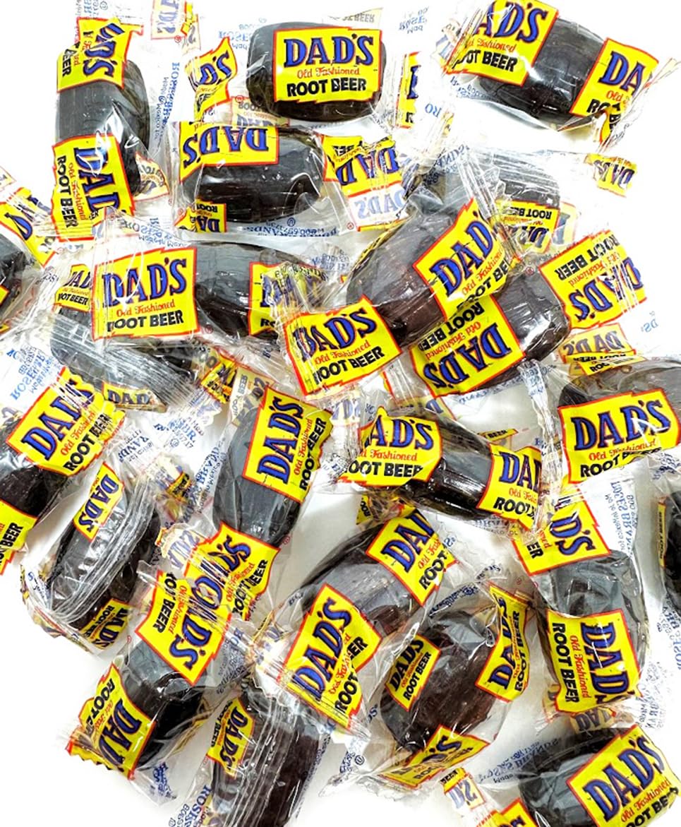 Dad's Wrapped Rootbeer Barrels | Hard Candy | Old Fashioned Bulk candies | 1 pound