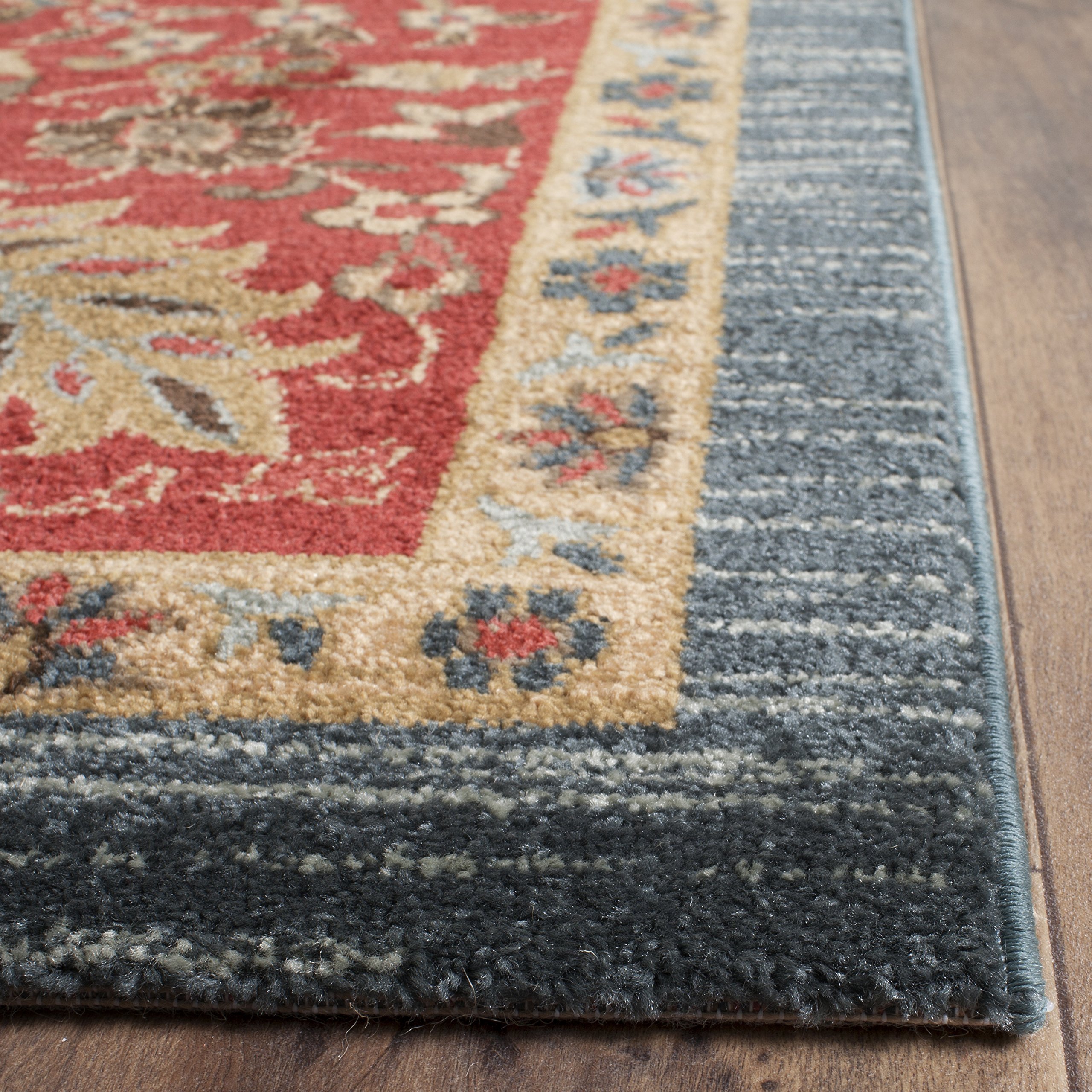 SAFAVIEH Mahal Collection 11' Square Navy / Red MAH655C Traditional Oriental Non-Shedding Living Room Bedroom Dining Home Office Area Rug