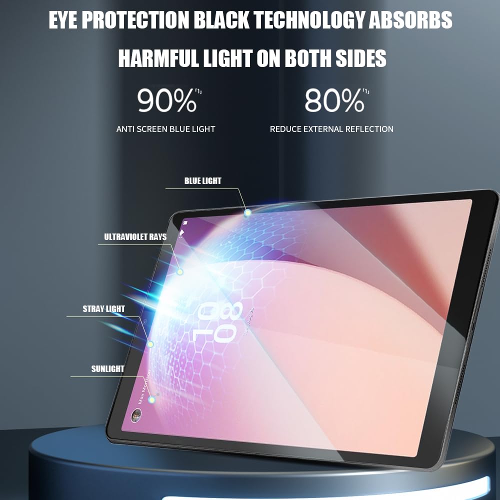 Junfire [2 Packs] Tempered Glass Screen Protector for Lenovo Tab M10 Plus 3rd Gen 2022, Lenovo M10 Plus 3rd Gen Screen Protector 10.6 Inch, 9H Hardness/High Definition/Easy Installation/Case Friendly