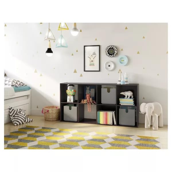 VGPDHJ 11" 8 Cube Organizer Shelf, Storage Shelf, Bookcase (Espresso)