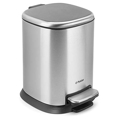 Polder 5-Liter Stainless Steel Step Can with 50 liner bags