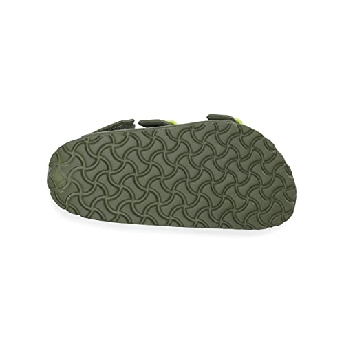 OshKosh B'Gosh Boy's Rivar Sandal, Olive/Lime, 7 Toddler