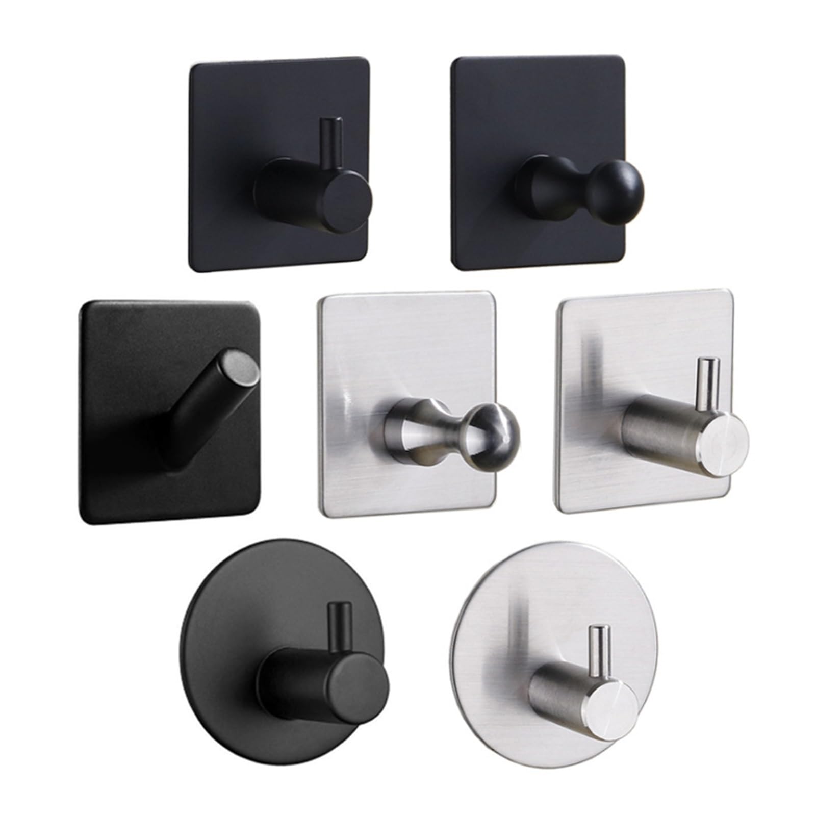 LCBLRO 2pcs 304 Hook Wall Hook Towel Hook Fit Fit for Bathroom Stainless Steel Coat Hook Rustproof Hook Hanger Fit Fit for Kitchen Hardware(Silver E)