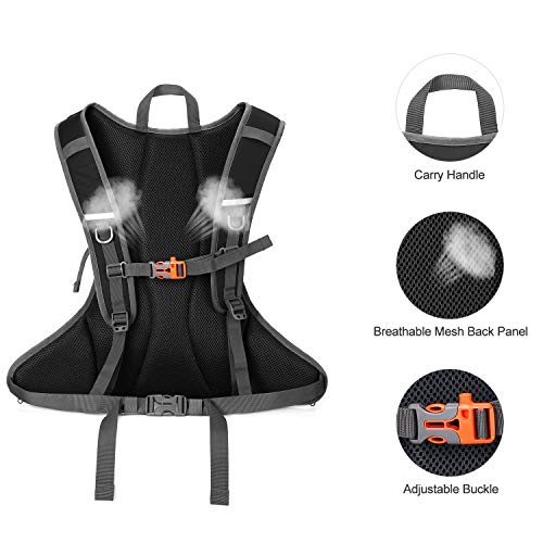 MOSISO Sling Backpack, Multipurpose Crossbody Shoulder Bag Travel Hiking Daypack & Hydration Pack Backpack, Light-Weight Compact Daypack Backpack Rucksack with 2 Liter Water Hydration Bladder