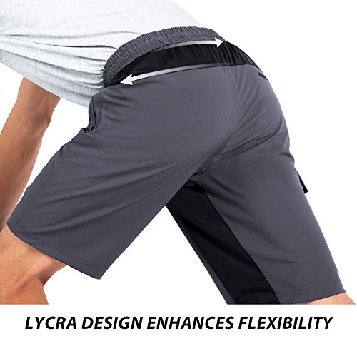 Cycorld-Mens-MTB-Shorts-Mountain-Bike-Shorts-Cycling-Biking-Shorts-Baggy(Grey, Small)