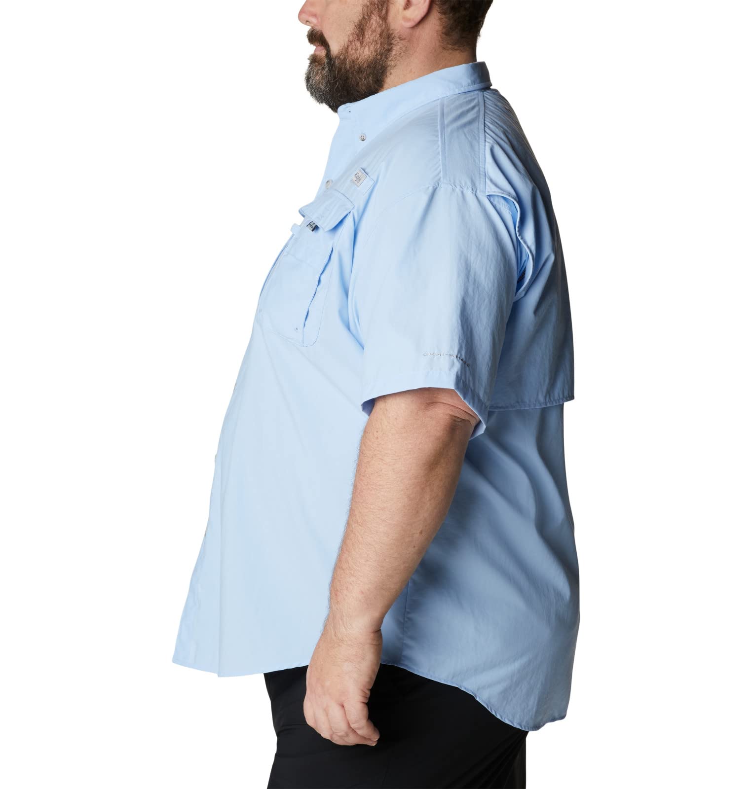 Columbia Men's Bahama II UPF 30 Short Sleeve PFG Fishing Shirt, Sail, Large
