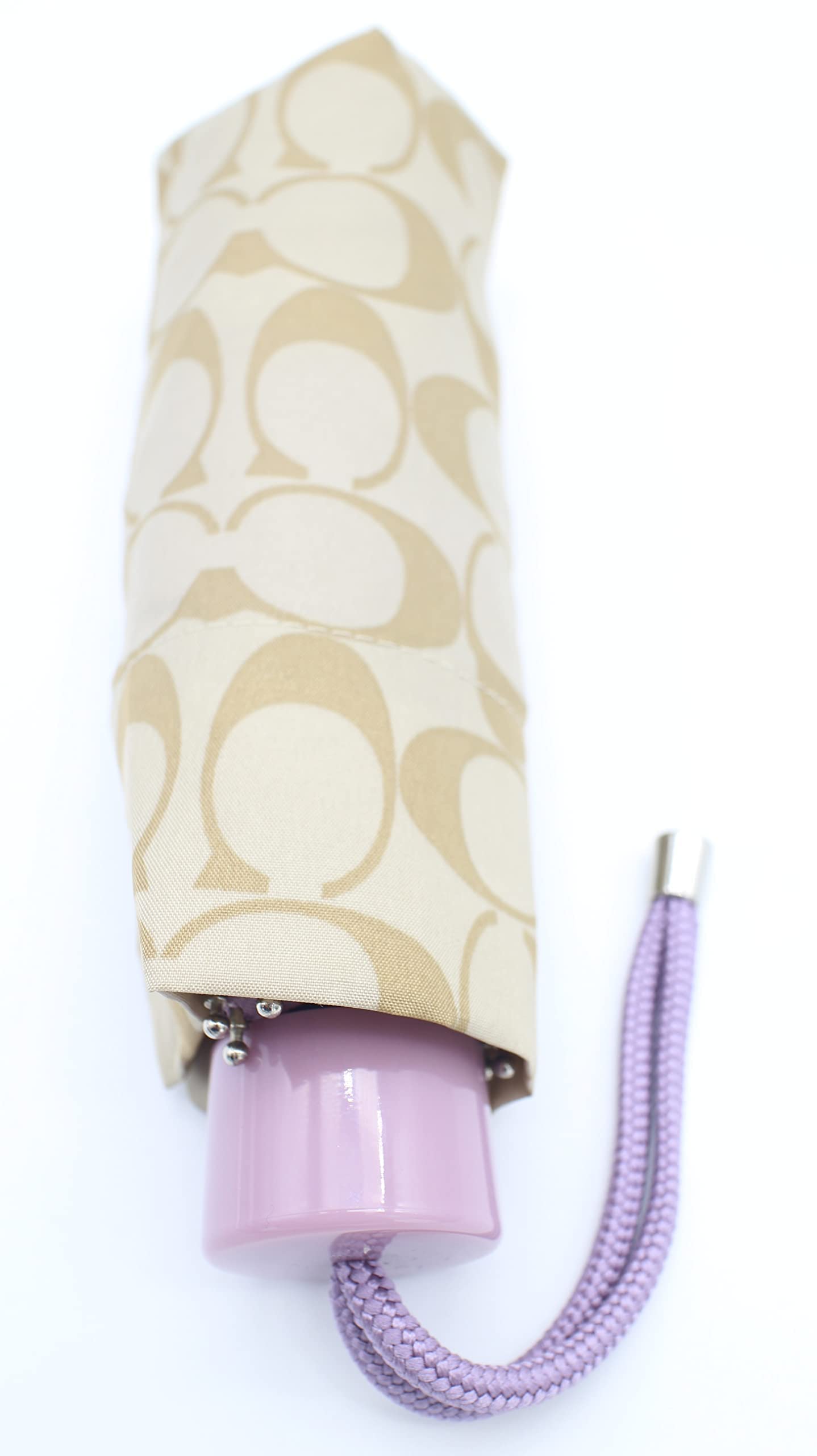 COACH Mini Umbrella (Light Khaki - Ice Purple) (CE265-SVV70)