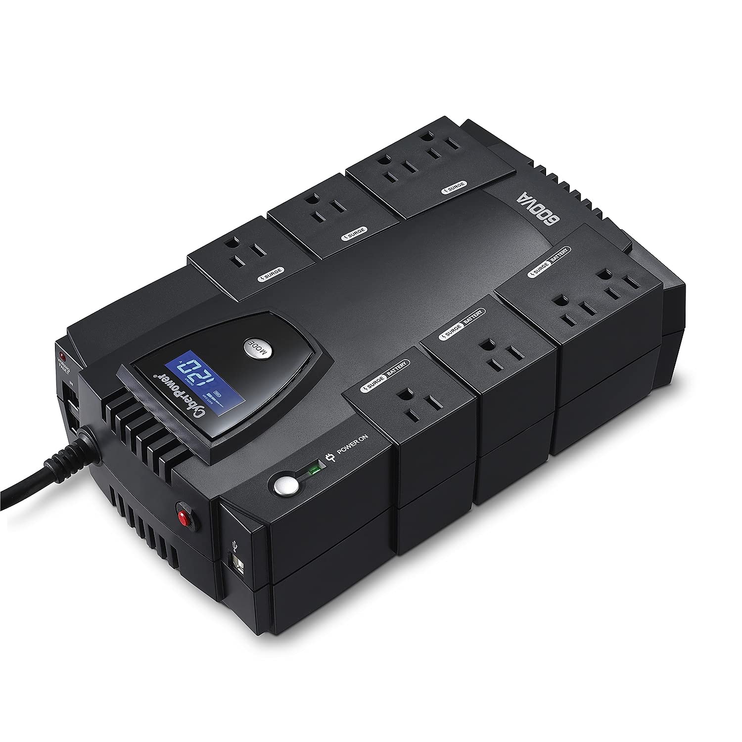 CyberPower CP750LCD Intelligent LCD UPS System, 750VA/420W, 8 Outlets, Compact