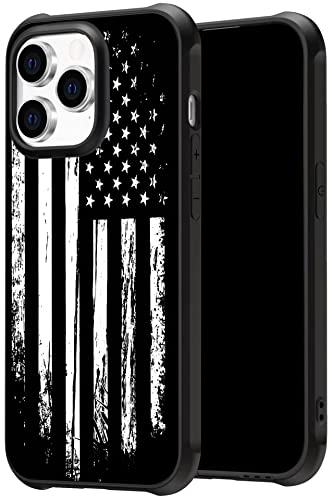 DAHAOGUO Case Compatible with iPhone 13 Pro Max Case,Black and White Flag Pattern Shockproof for Girls Men Boy Fashion Design Cover Case for iPhone 13 Pro Max(6.7 inch)
