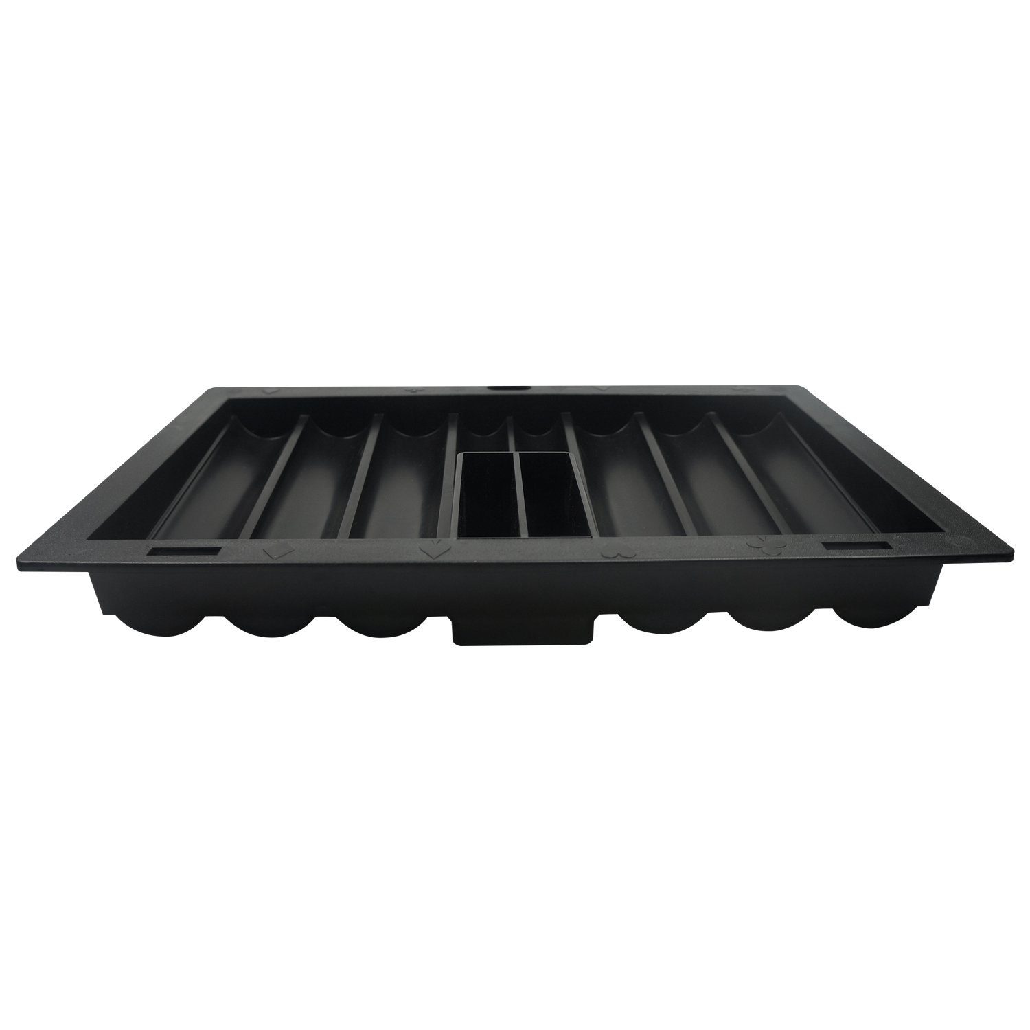 Yuanhe Poker Chip Tray Rack - Blackjack Casino Poker Table Dealer Chips Tray with 2 Card Slots, 350-Chip Capacity