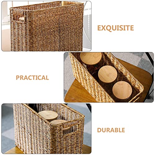 Piggy Bank Snack Container Snack Container Farmhouse Wicker File Basket Magazine Storage Clothes Basket Basket Magazine Holder Pantry Storage Baskets Garbage Container Bin Shelf Bracket