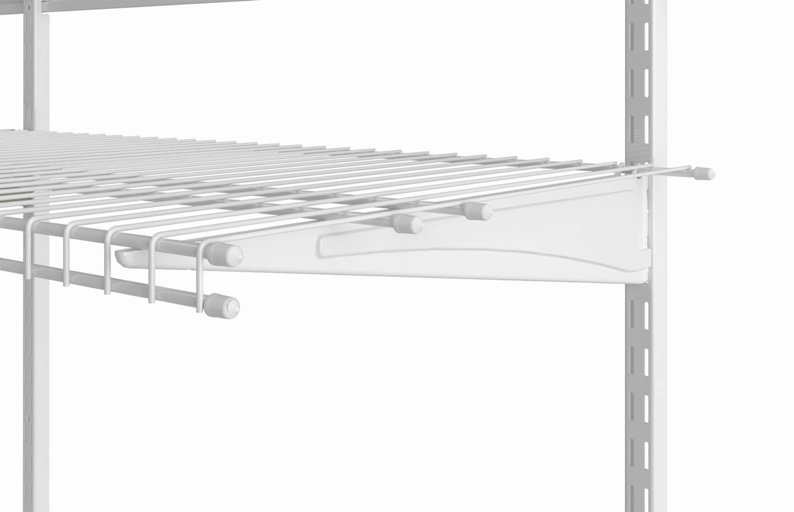 ClosetMaid 2854 ShelfTrack Locking Shelf Bracket for 16 in. Deep Wire Shelving, for Adjustable Closet Systems, 1-Pack, White