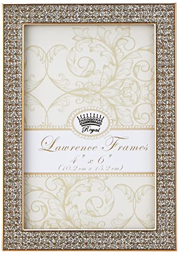 Lawrence Frames Lawrence Royal Designs 4x6 Turner Gold and Glitter Metal Picture Frame