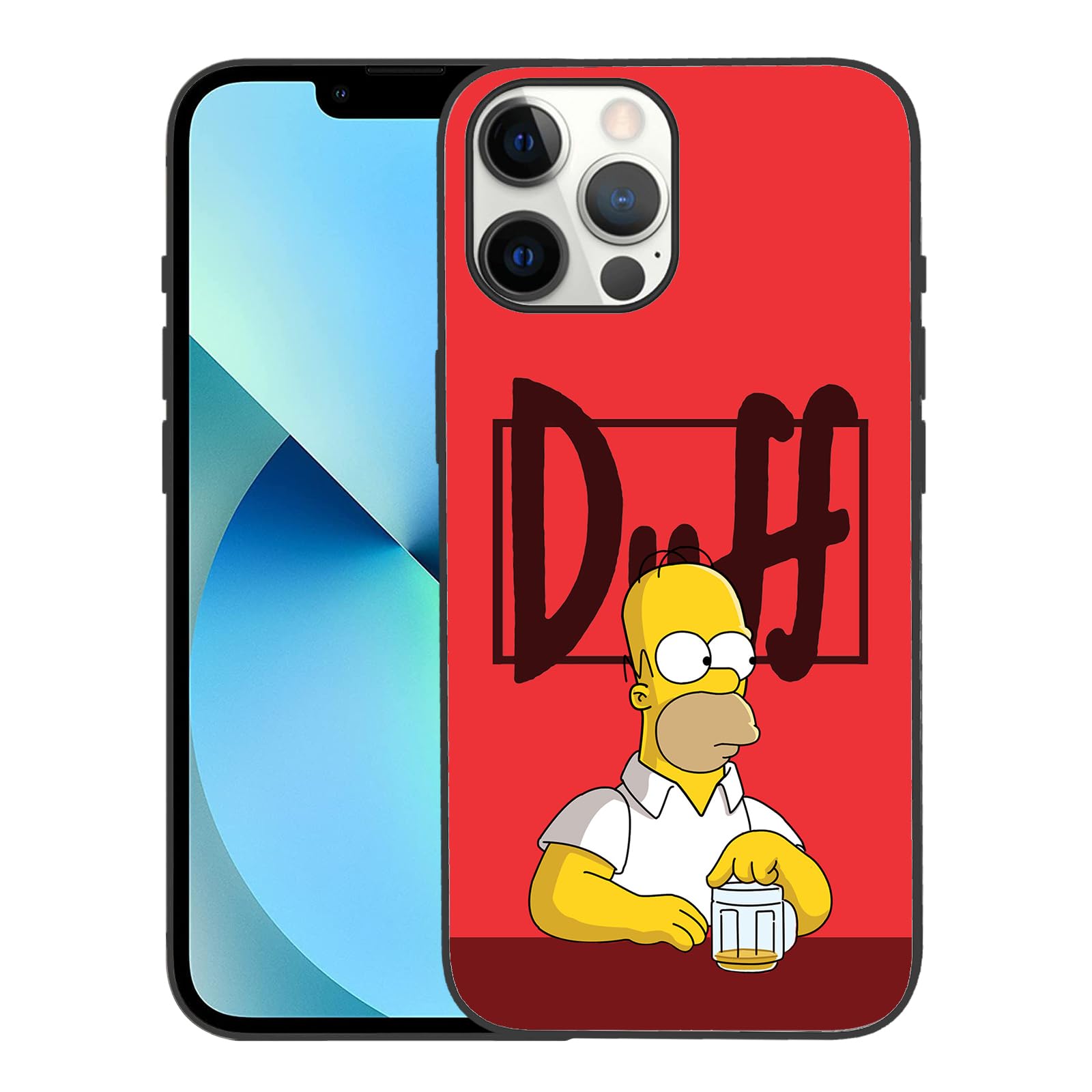 Compatible with iPhone 13 Pro Max Case, Cool Design Shockproof Slim Fit TPU Cover Protective Phone Case (Humorous-Simpsons-Funny-Homer-3)