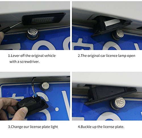 Rui Xin 213 2PCS White LED light Error Free Number License Plate Lights Car Number Lamp For Volvo S80 XC90 S40 V60 XC60 S60 V70 C70 Lamp Bulb Kit