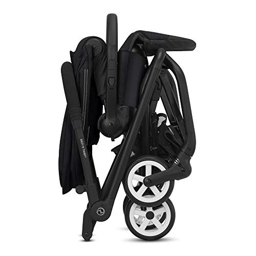 CYBEX Eezy S Twist 2 Stroller, 360° Rotating Seat, Parent Facing or Forward Facing, One-Hand Recline, Compact Fold, Lightweight Travel Stroller, Stroller for Infants 6 Months+, Deep Black
