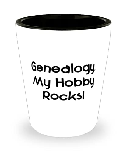 Genealogy. My Hobby Rocks! Shot Glass, Genealogy Ceramic Cup, Special For Genealogy