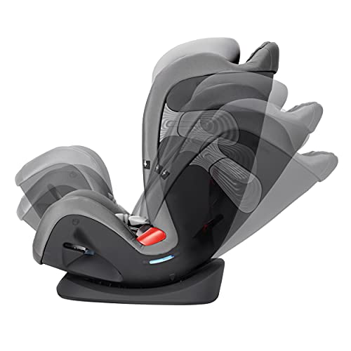 Cybex Eternis S, All-in-One Convertible Car Seat, 12-Position Height-Adjustable Reclining Headrest, Side Impact Protection, Manhattan Grey, 120 lb