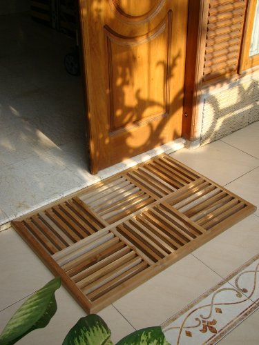 New Grade A Teak Wood 36"x24.5" Basket Weave Door/Shower/Spa/Bath Floor Mat #WFAXBWFM