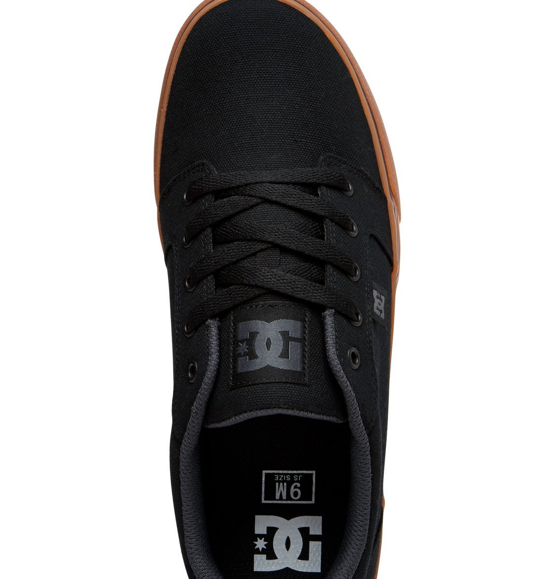 DC Men's Anvil Casual Skate Shoe, Black/Gum, 11 D M US