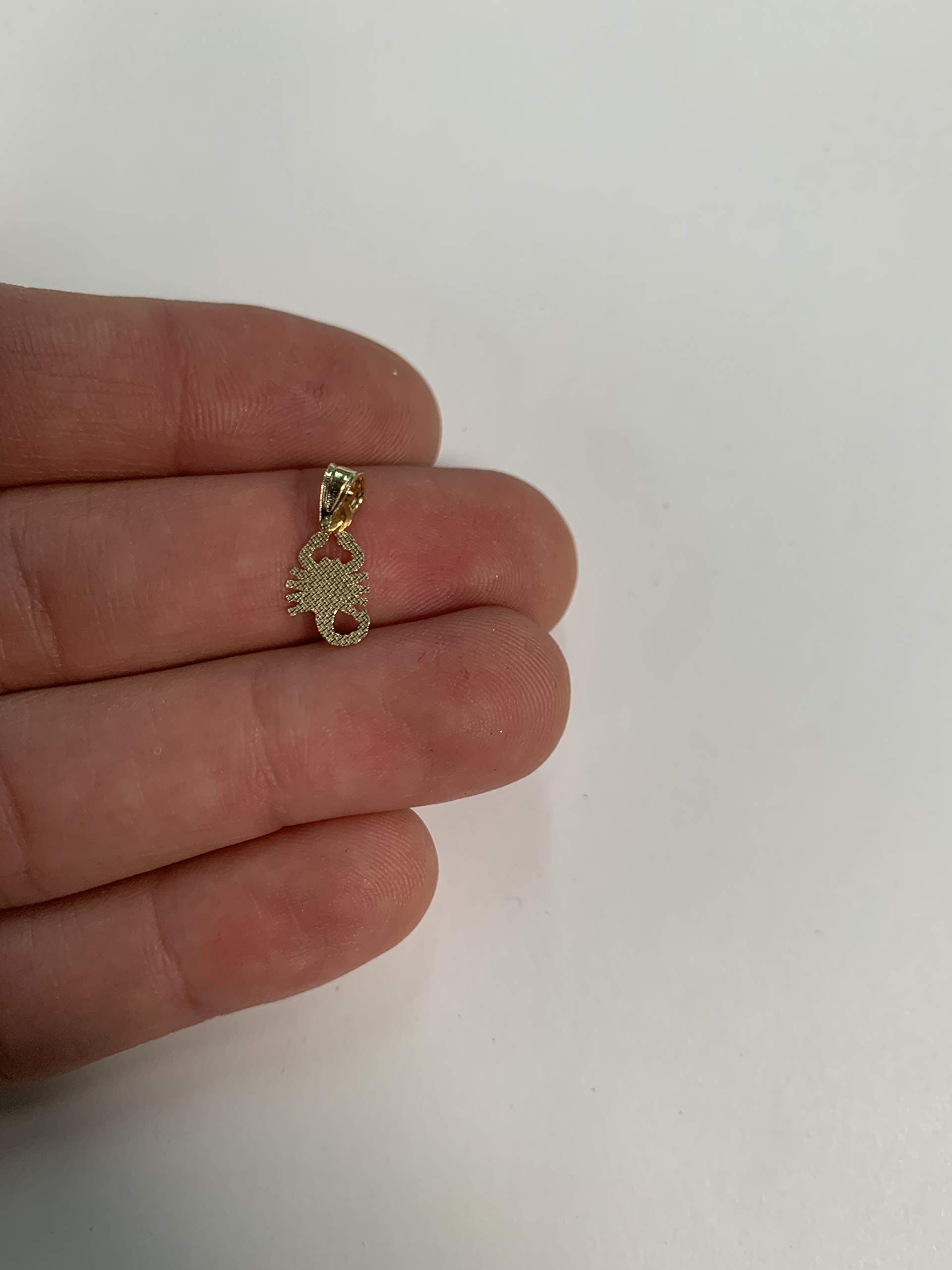 Dainty 10k Solid Gold Scorpion Pendant for Necklace, November Zodiac Scorpio Charm Jewelry Gift for Fashion Wear