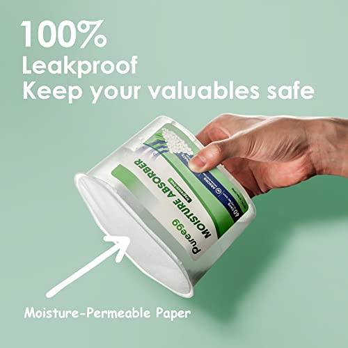 Pureegg Moisture Absorbers for Closet - 8 Packs - 10.6 Oz, Fragrance-Free Dehumidifier for Closet, Efficient Humidity Absorbers for Laundries, Kitchens, Basements