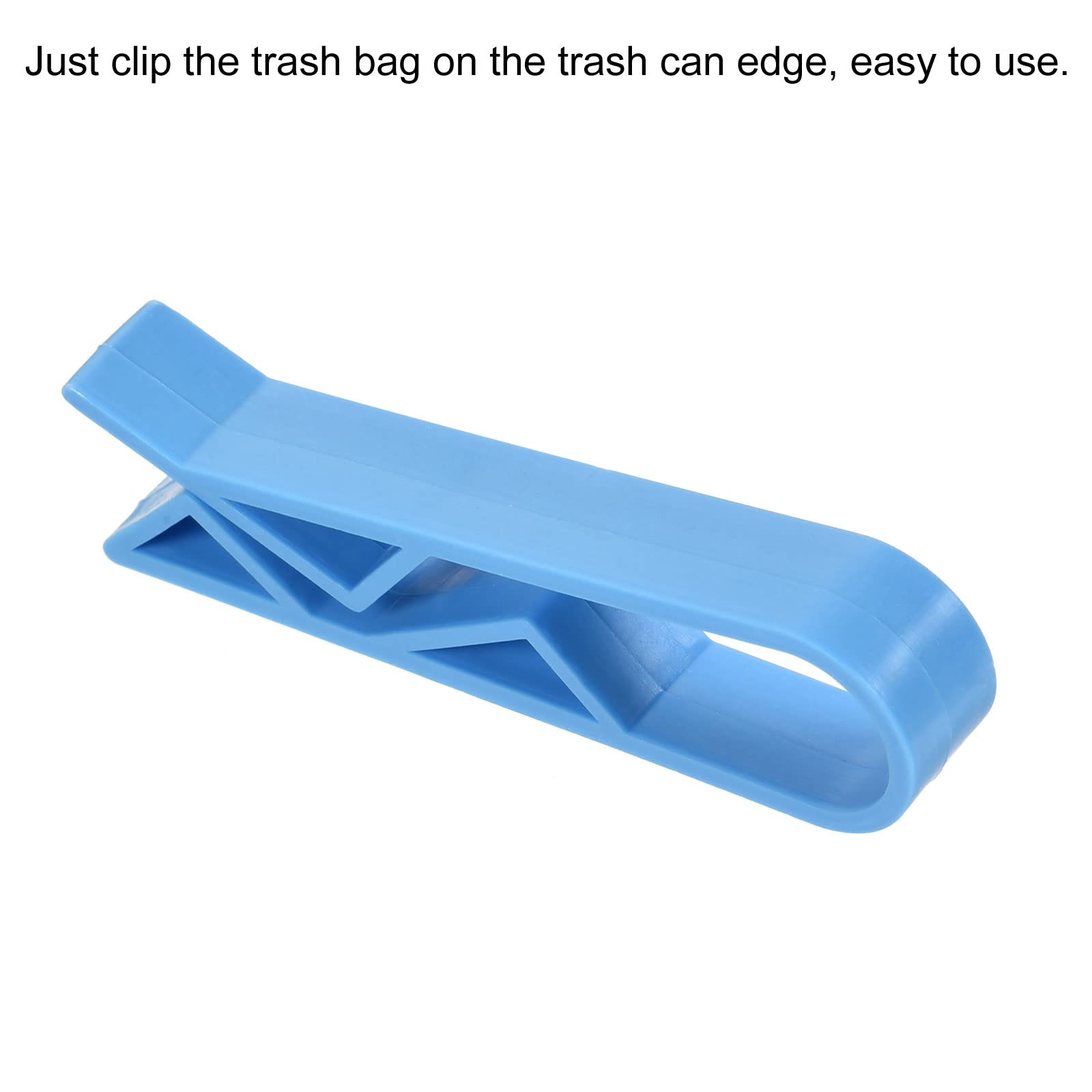 MECCANIXITY Garbage Bin Clip Kitchen Trash Can Waste Basket Garbage Bin Clamp Non-Slip Clip Clamp Blue, Pack of 12