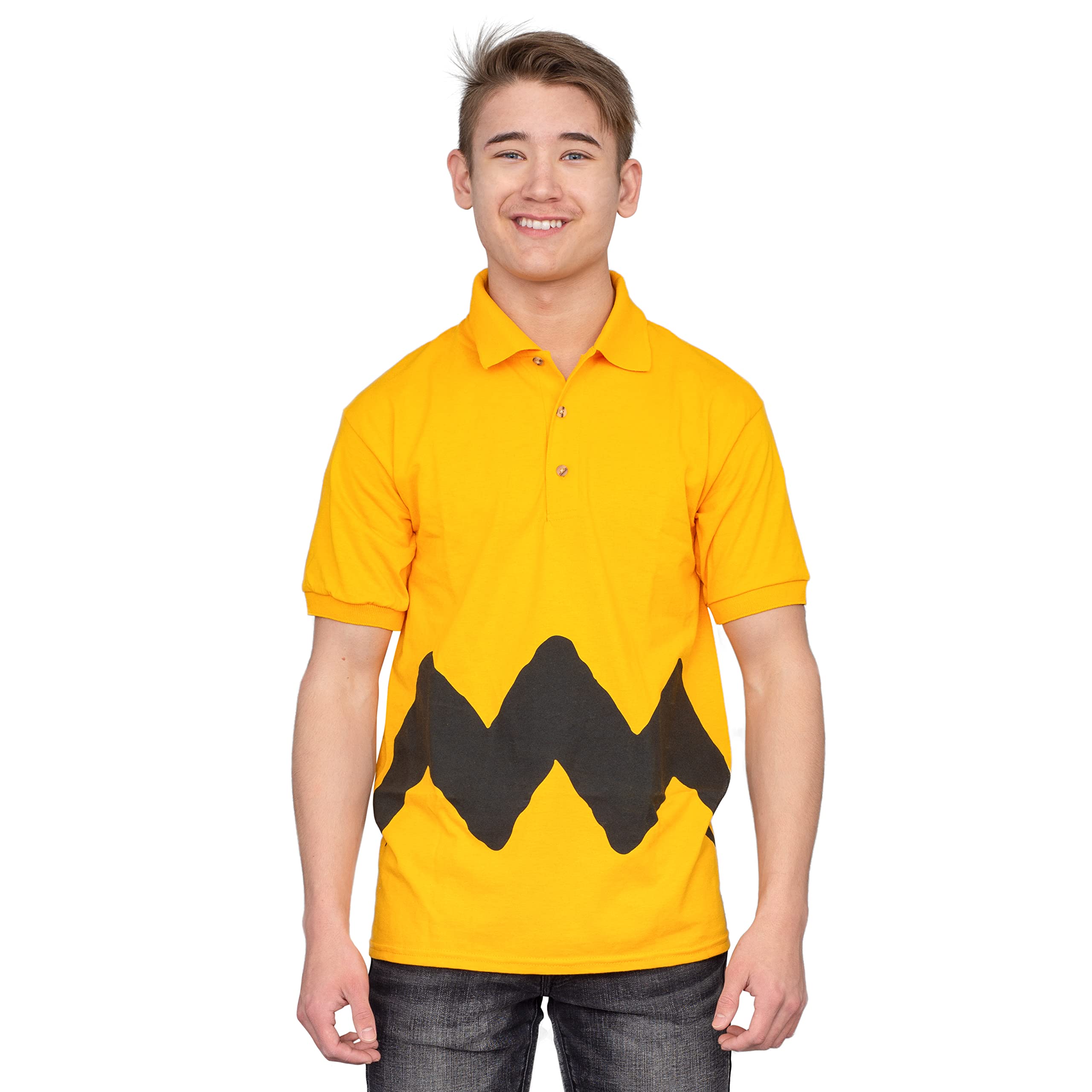Charlie B Halloween Costume Polo Shirt Yellow Zig Zag T-shirt Cosplay