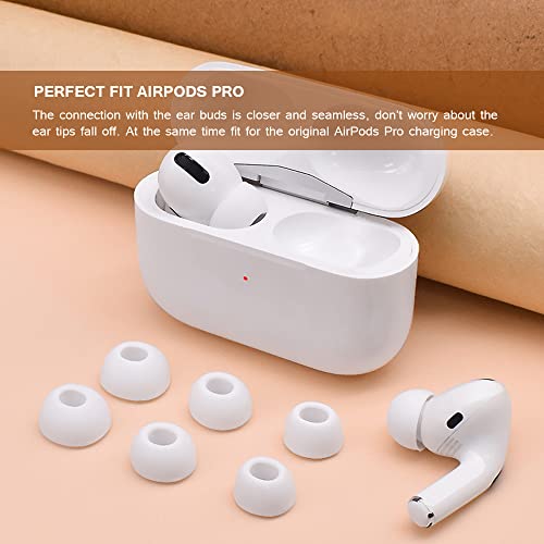 Replacement Ear Tips for AirPods Pro with Noise Reduction Hole, Silicone Earbuds Tips Fit in The Charging Case